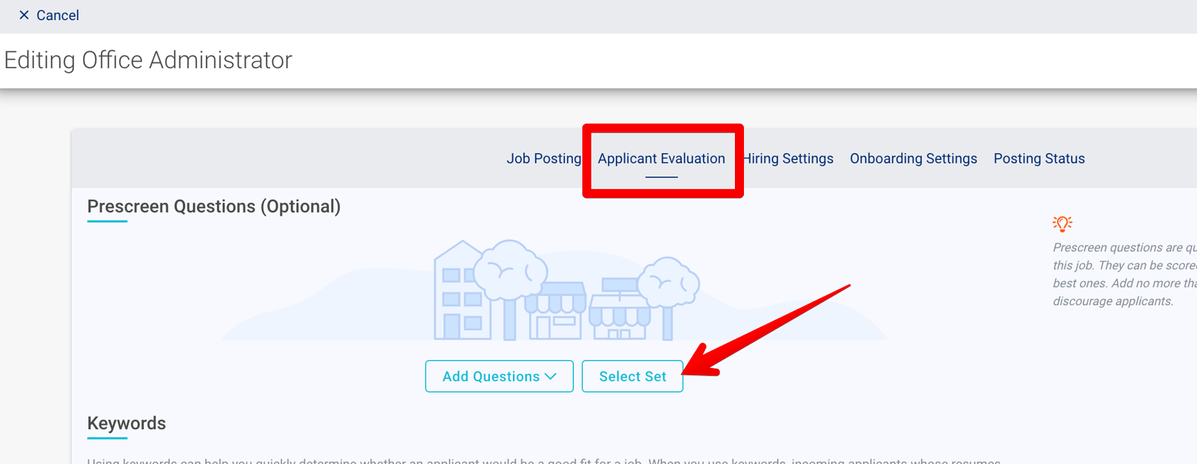 Using custom questionnaires instead of prescreen questions